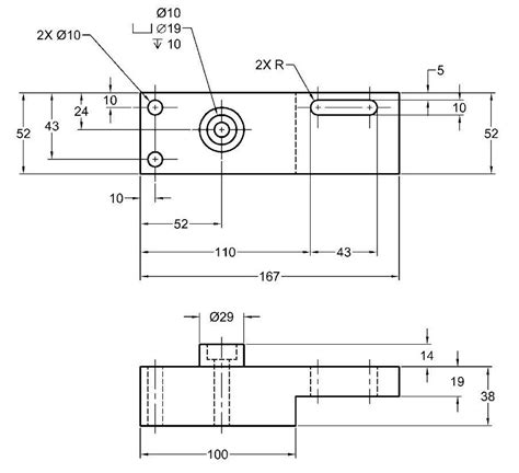 Solved Draw The Following Object In Autocad Converting The