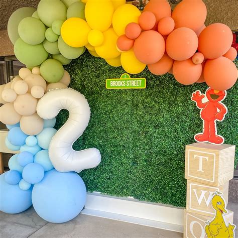 Sesame Street Balloon Arch Garland Kit From Ellies Party Supply