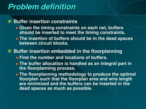 Ppt An Integrated Floorplanning With An Efficient Buffer Planning