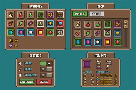 Cartoon 2d Rpg Game Ui Cartoon 2d Rpg Game Ui