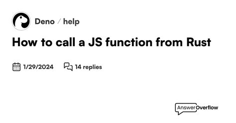 How To Call A Js Function From Rust Deno