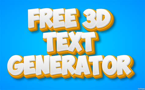 Free 3D Text Generator Text Effect and Logo Design Font