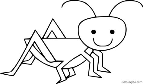 Grasshopper Printable Coloring Pages Coloring Cool