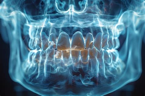 Premium Photo Digital Xray Of Human Teeth And Jaw Highresolution Dental Anatomy Scan For