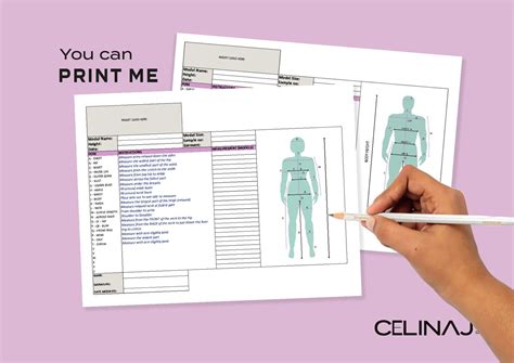 Body Measurement Sheet Excel Measurement Log For Fit Model Sampling