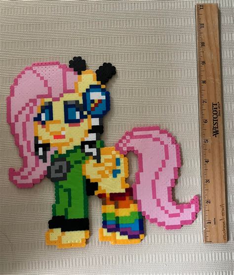 Fluttershy Scene Gir Hoodie Mlp Perler Fuse Bead 8 5x9 5 Etsy