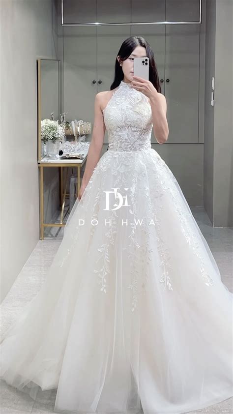 Dohhwa 도화브라이드 웨딩드레스 Dohhwa 25ss Bridal Collection💫 요즘 많이 사랑받는 홀터드레스 ️😍 도화브라이드 셀프드레스