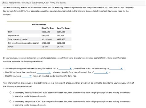 solved ch 02 assignment financial statements cash flow