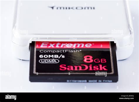 Compact Flash Gb Memory Card With Card Reader Stock Photo Alamy