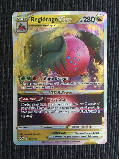 Pokemon Karte Regidrago V Star Silver Tempest Englisch Neu Gemäss