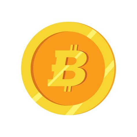 황금 비트코인 코인 암호화 통화 황금 동전 Bitcoin 기호 흰색 배경에 고립입니다 플랫 V 프리미엄 벡터