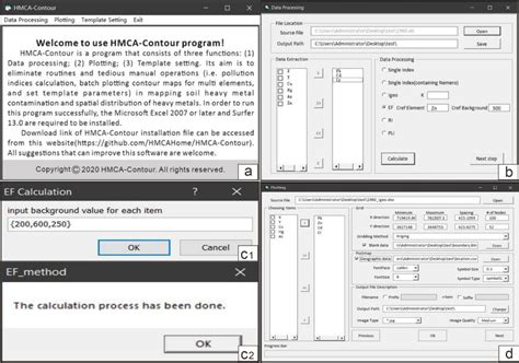 The User Interfaces Of Hmca Contour A The Main Interface Of Download Scientific Diagram