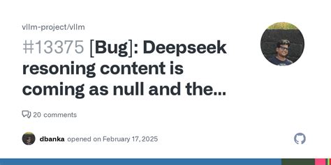 Bug Deepseek Resoning Content Is Coming As Null And The Think