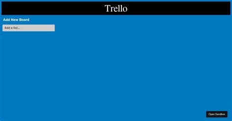 Trello Clone Codesandbox