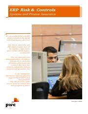 Optimizing ERP Risk Controls Assurance Performance Course Hero