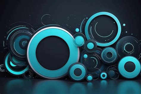Premium Photo Futuristic Abstract Background With Circular Shapes