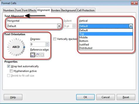 Spreadsheet Formats Alignment And Border Effects