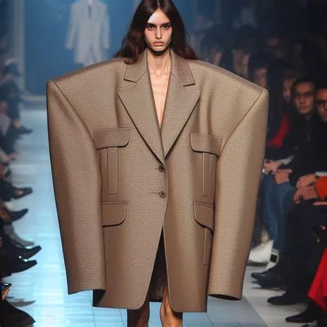 Huge Exaggerated Shoulder Pads Fashion Silhouette Conceptual Fashion