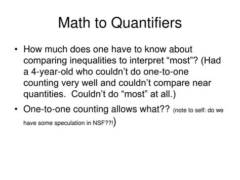 Ppt The Relationship Between Quantifiers And Math A Proposal