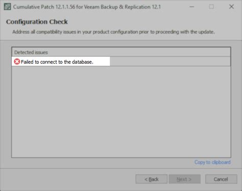 Kb4543 Failed To Connect To The Database Updater Configuration Check
