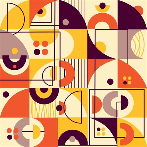 Geometric Mosaic Bauhaus Patternmodern Geometry Figure Shape Abstract Texturebauhaus Design