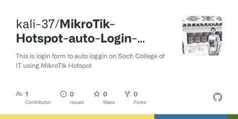 Github Kali Mikrotik Hotspot Auto Login Form This Is Login Form To Auto Loggin On Soch