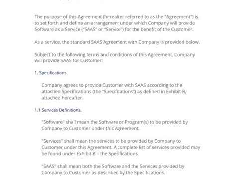 Saas Contract Template Saas Software As A Service Agreement 3 Easy Steps Williamson Ga Us