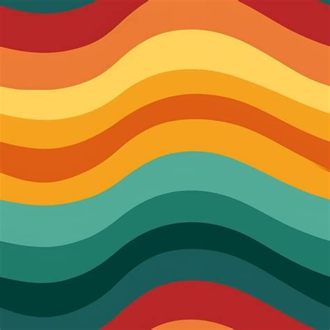 Premium AI Image | A close up of a colorful striped background with a wave pattern generative ai