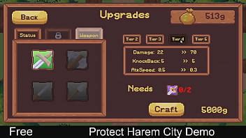 Protect Harem City Steam Demo Game Strategy D Adult Casual Erotic Nsfw Pixel Art Story