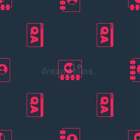 Set Question And Answer And Address Book On Seamless Pattern Vector Stock Vector Illustration