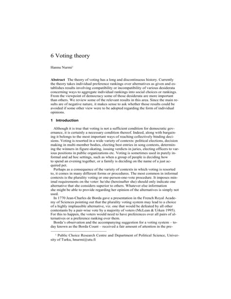Voting Theory