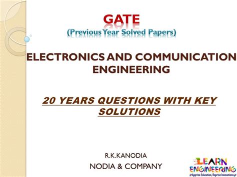 Pdf Gate Electronics And Communication Engineering Ece Previous