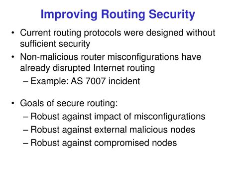 PPT Securing Routing Protocols PowerPoint Presentation Free Download ID