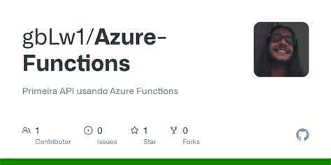 GitHub GbLw Azure Functions Primeira API Usando Azure Functions