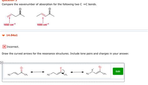 solved quesliuii 3 compare the wavenumber of absorption for