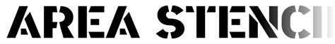 A Area Stencil Font Vectordad