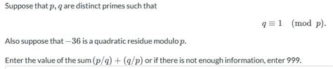Solved Suppose That P Q ﻿are Distinct Primes Such