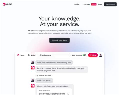 Mem Ai：帮你整理信息，构建个人知识库，高效学习和工作。 Aistage