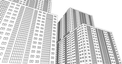 Building Line Drawing Vector Art Icons And Graphics For Free Download