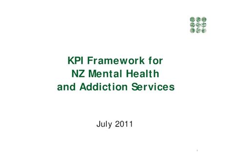 Pdf Kpi Framework For Nz Mental Health And Addiction Services · Kpi