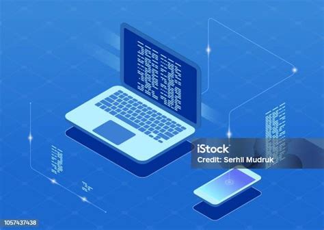 소프트웨어 개발 및 프로그래밍 노트북 화면에서 프로그램 코드 컴퓨터 언어에 대한 스톡 벡터 아트 및 기타 이미지 컴퓨터 언어