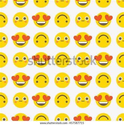 Smiley Face Seamless Pattern Vector Illustration Stock Vector Royalty Free