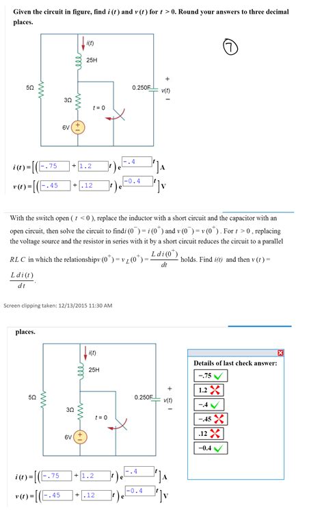 Solved Given The Circuit In Figure Find I T And V T For T Chegg