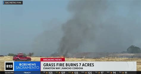 Multiple Homes In Rancho Cordova Threatened By A Grass Fire Cbs