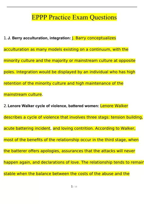 Eppp Practice Exam Questions And Answers 2024 2025 Verified Answers Eppp Stuvia Us