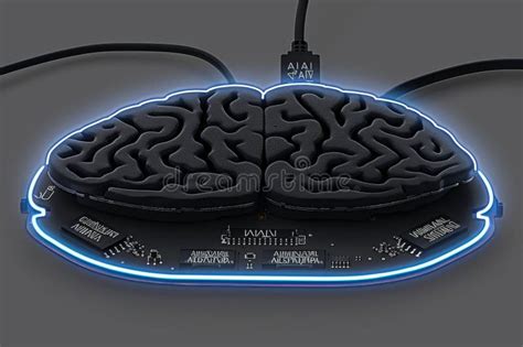 Ai Brain With Glowing Neural Pathways And Digital Connections