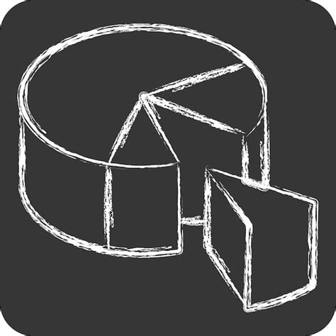 Premium Vector Icon Pie Chart Related To 3d Visualization Symbol Chalk Style Simple Design