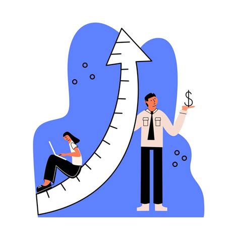 Premium Vector The Concept Of Increasing The Commission Wage Growth