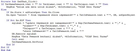 Aplikasi Input Data Dengan Visual Basic Part Ii Rajacodingid
