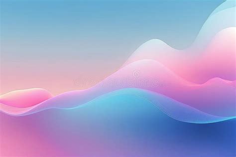 Abstract Gradient Waves In Soft Pastel Colors Background For Digital Designs And Backgrounds